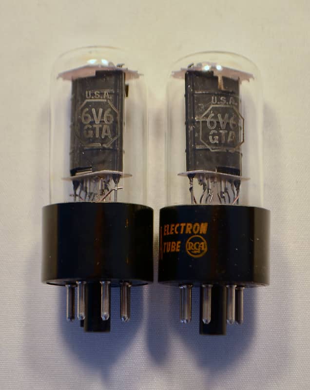 NOS Pair RCA 6V6GTA Super Rare BLACK PLATE Maxi-Matched for | Reverb