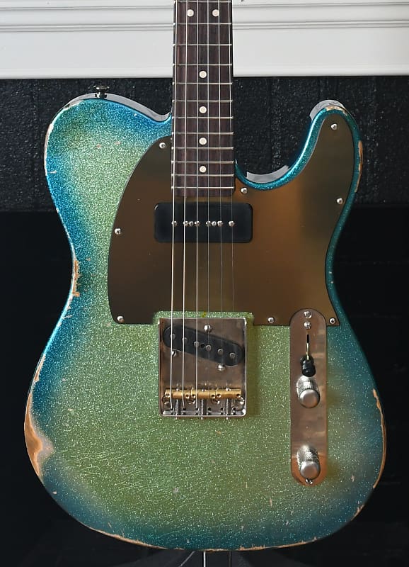 LSL Instruments Bad Bone 190 Blue Green Sparkle Sparkle Heavy | Reverb
