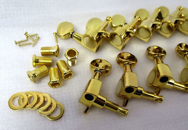 Mini Button 12 String SET GOLD Die Cast Sealed Back Tuners | Reverb