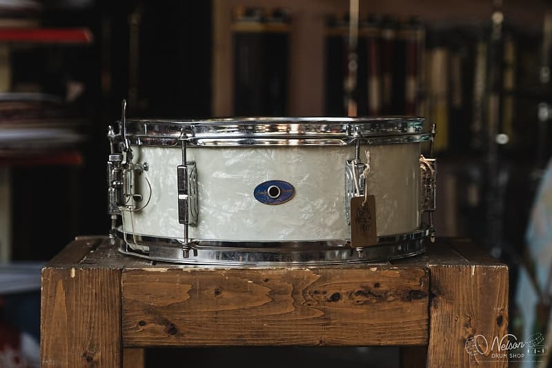 Leedy 1960s 'Frank Capp' in White Marine Pearl - 5x14 | Reverb