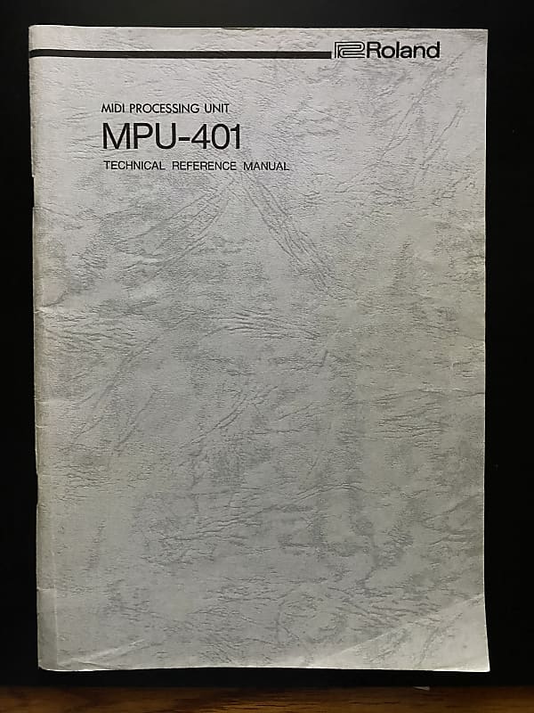Roland MPU-401 Midi Processing Unit Techical Reference Manual | Reverb