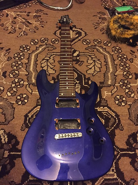 Schecter Omen-7 Blue 7 String Body + Neck | Reverb UK