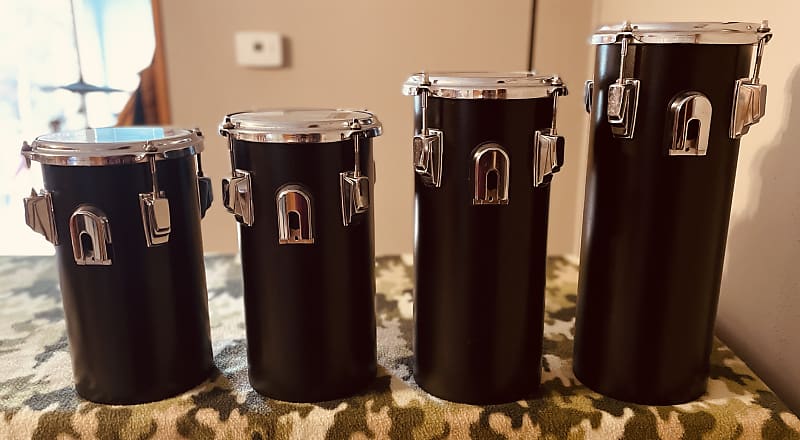 Tama 4 pc Octobans high pitch 1990’s Black | Reverb