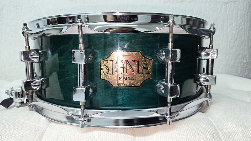 Premier Signia 1990s 14" x 5.5" snare drum - Emerald | Reverb