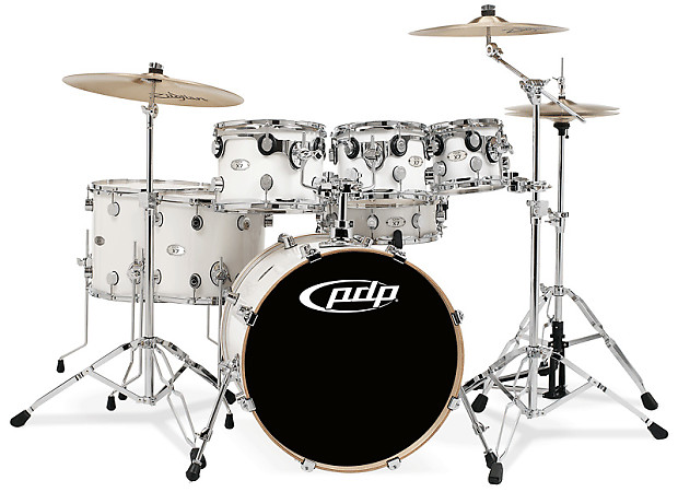 PDP X7 Series Maple Pearl White Drum Set/Kit Shell Pack | Reverb