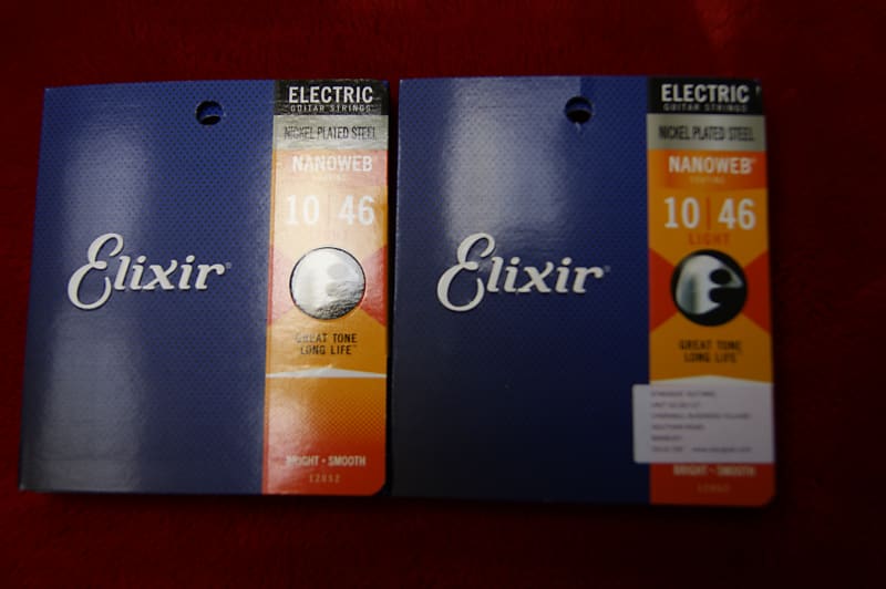 Elixir Nanoweb 12052 light 10-46 gauge electric guitar | Reverb