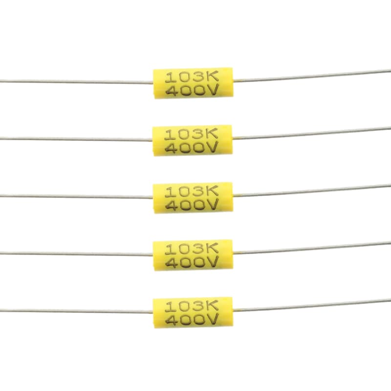 Yellow Metallized Polyester Film Capacitors, .01uF @ 400V, 5 | Reverb
