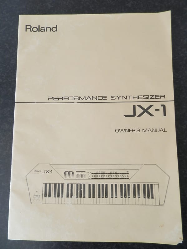 Roland JX-1 Original Owners Manual | Reverb UK