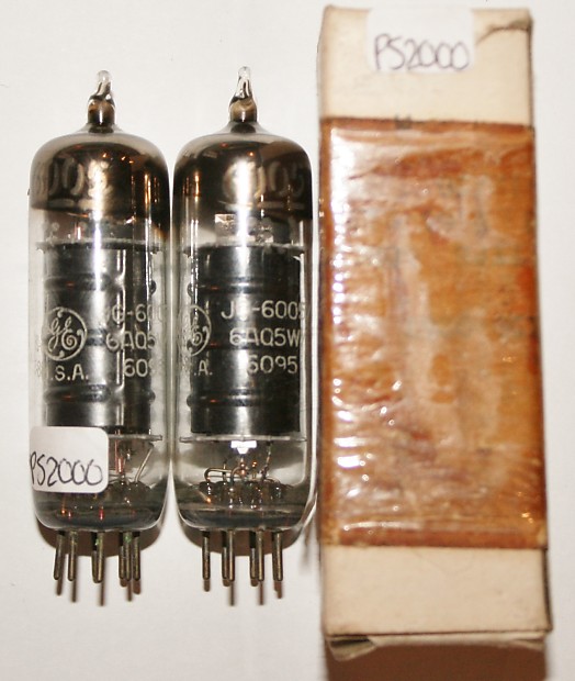 NOS NIB Date Matched Pair GE USA JG-6005/6AQ5W/6095 Black | Reverb