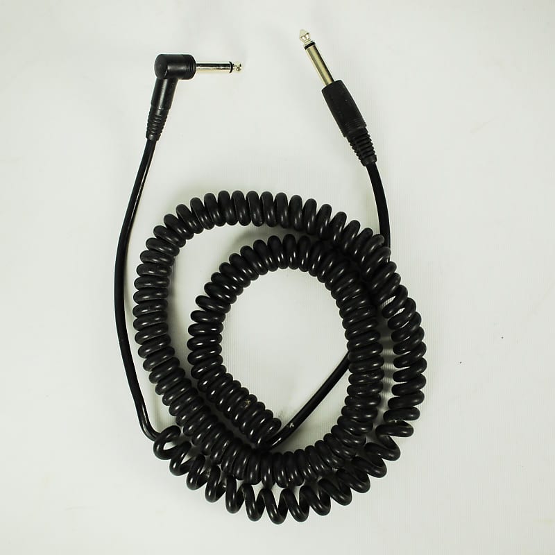 Radioshack Coiled Instrument Cable 4', Black (USED) | Reverb