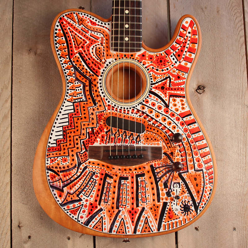 Fender Acoustasonic Player Telecaster Custom ART GUITAR | Reverb