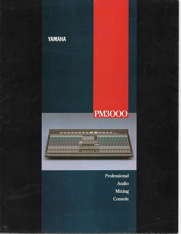 Yamaha- PM3000 audio mixing console, fold-out catalog | Reverb