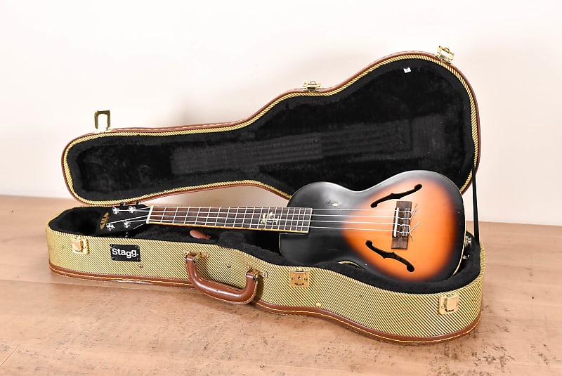 Kala KA-JTE/2TS Archtop Tenor Ukulele with Tweed Case (church | Reverb