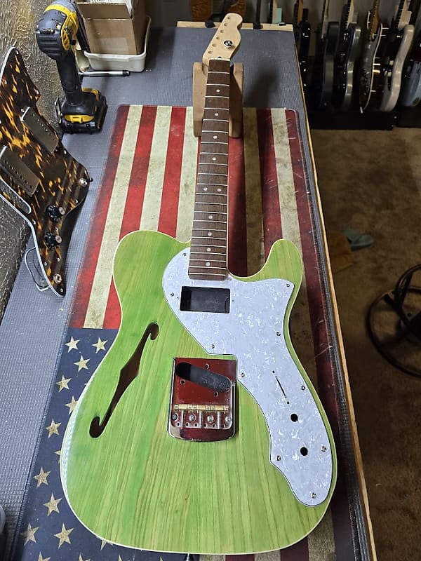 Tele thinline body with Mighty mite Laurel neck | Reverb