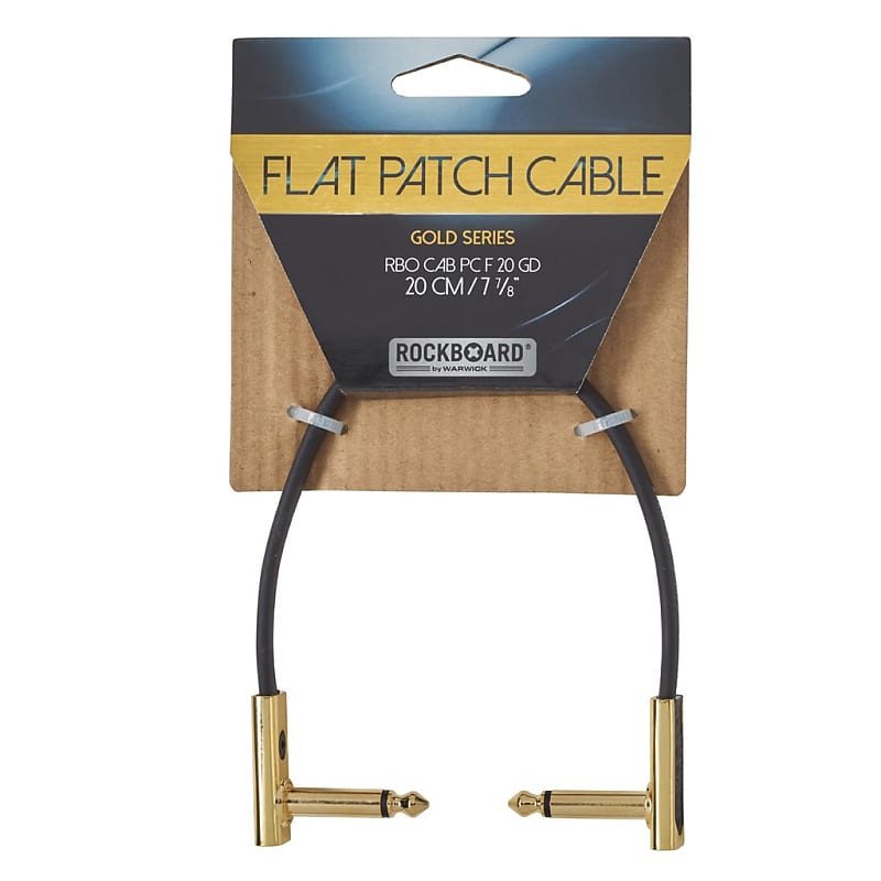 RockBoard Flat Patch Cable Gold 20CM / 7.87" | Reverb UK