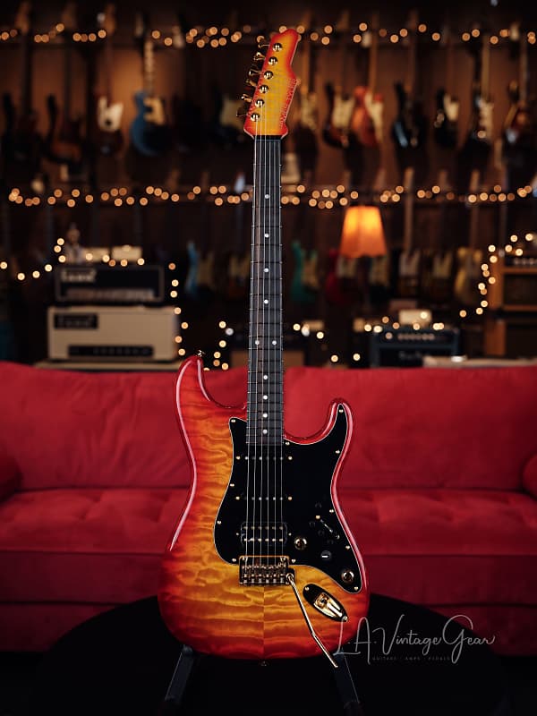 James Tyler Classic S-Style Electric Guitar in a Cherry | Reverb