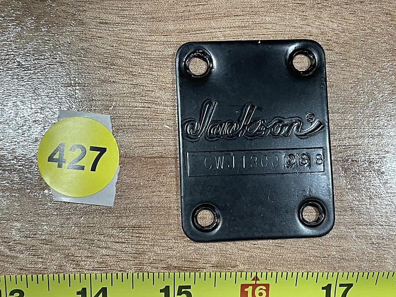 Jackson Guitar Black Neckplate Neck Plate 427 | Reverb