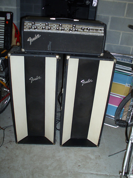 Fender PA100 Tube Head with original Speaker Columns Works | Reverb