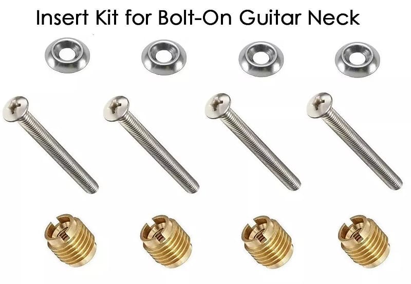 Stainless Steel USA Guitar Neck Repair Insert Kit Bolt On | Reverb