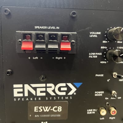 Energy ESW-C8 Front-Firing 8" Powered Subwoofer 240W Dynamic | Reverb