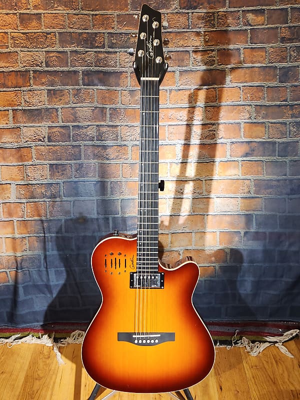 Godin A6 Acousticaster Sunburst With Gig Bag | Reverb