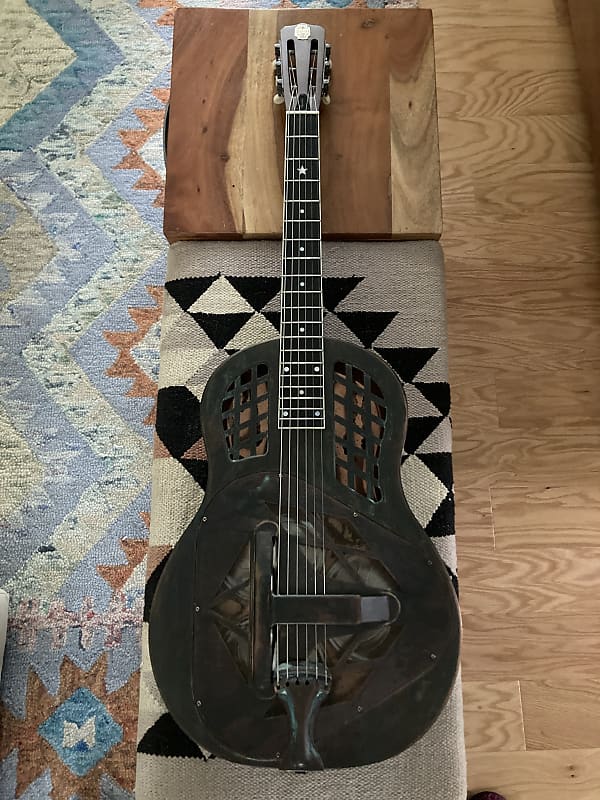 Republic Tricone Classic Resonator in Copper Rust (Pro Set Up | Reverb