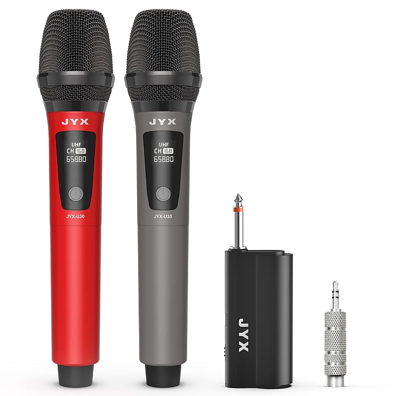Jyx Wireless Microphones, Dual Uhf Handheld Dynamic Mic With | Reverb