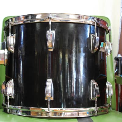 1970s Ludwig Drum Kit in Black Cortex 14x24 18x20 16x18 12x15 | Reverb