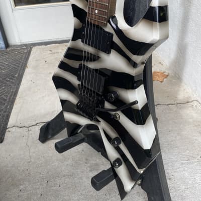 1988 B.C. Rich USA Warlock - Zebra | Reverb