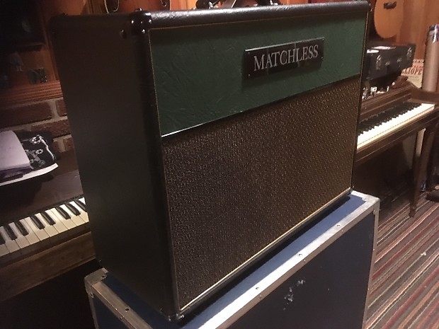 Matchless 2x12 Speaker Cab 1990s Green/gold | Reverb