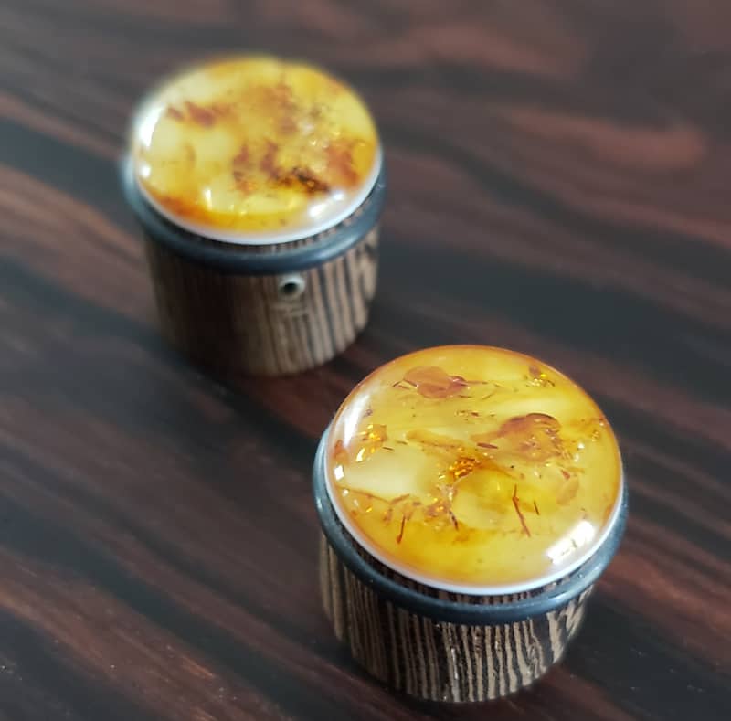 Mayones 2 Amber Wenge Guitar Knobs | Reverb