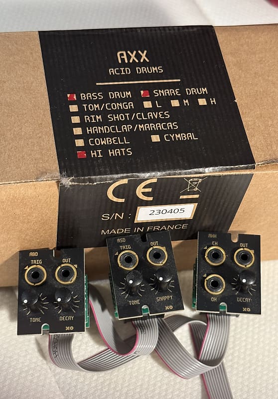 Xodes AXX Acid Drums - Bass, Snare, and HiHat 1RU modules | Reverb