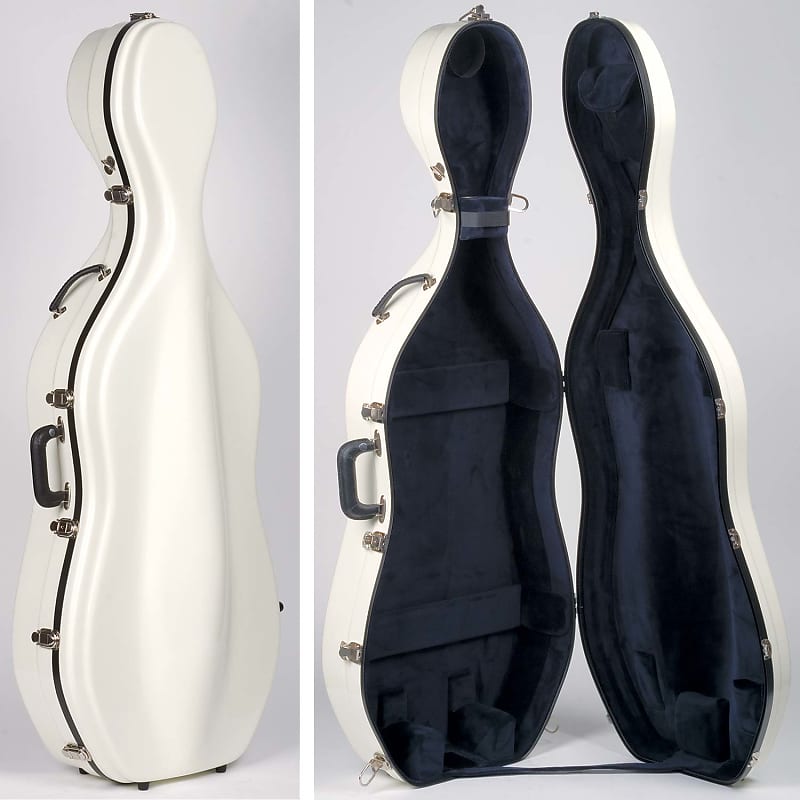 Bobelock Bobelock 2002 Slim White Fiberglass 4/4 Cello Case | Reverb