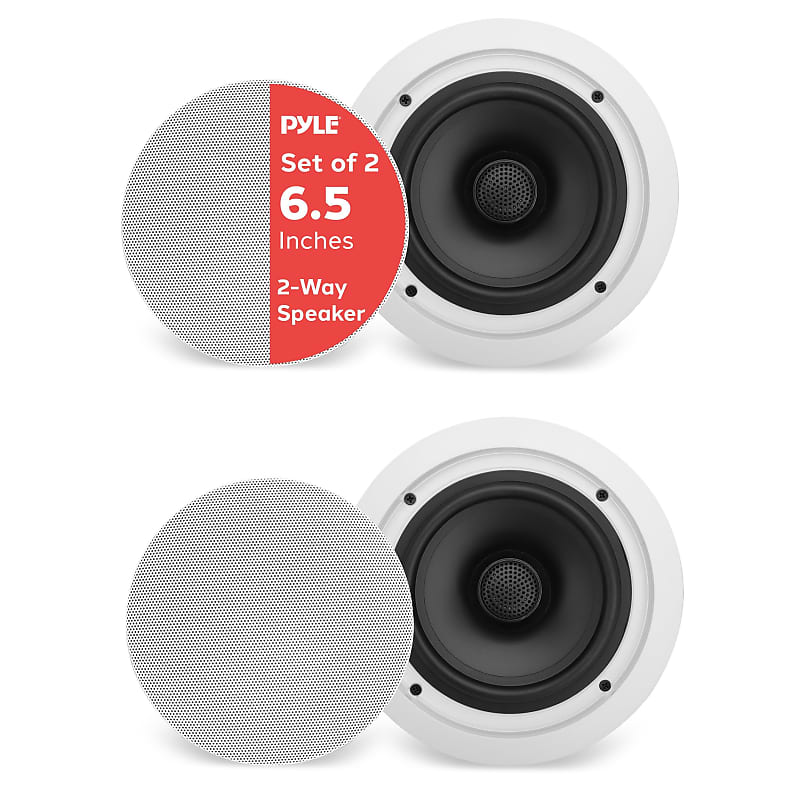Pyle 6.5” 70v Ceiling Mount Speakers-Pair of 2-Way Midbass | Reverb