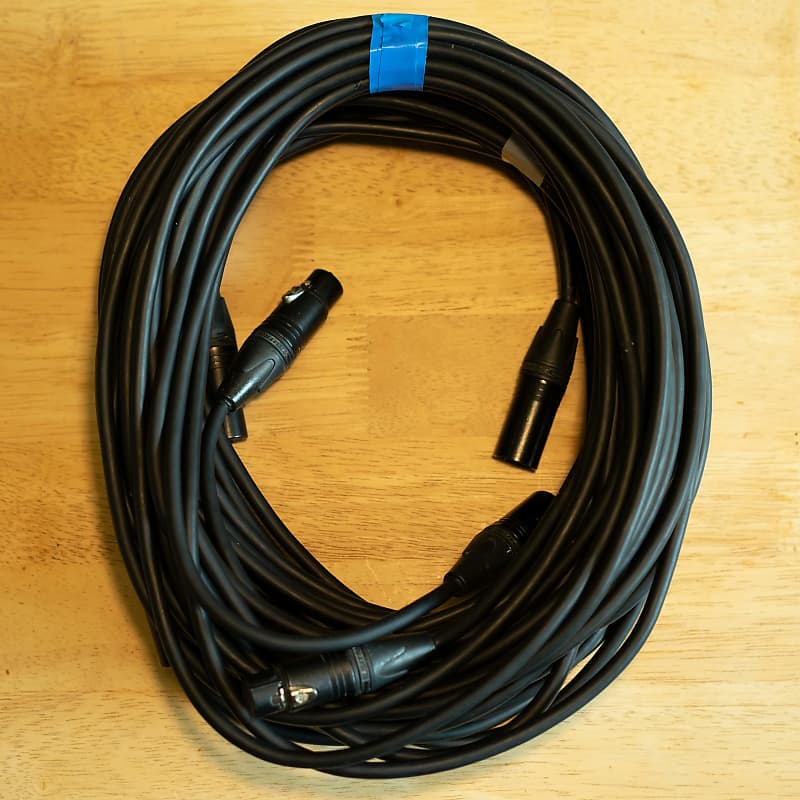 3x 10m Neutrik XLR Microphone Cables - Black | Reverb