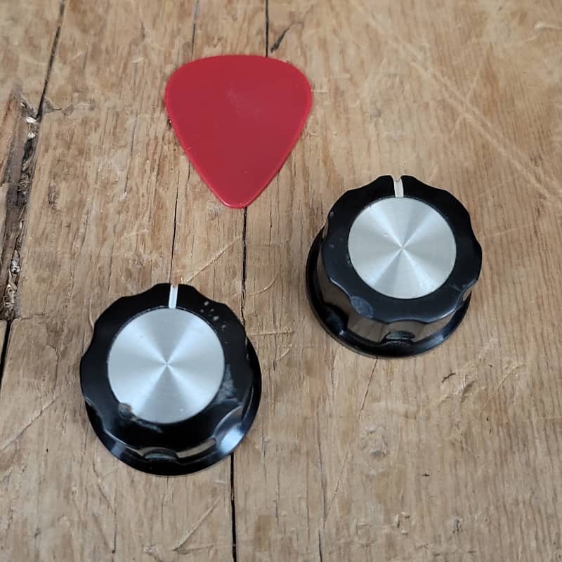 Unbranded Black reflector knobs 70s pedals | Reverb