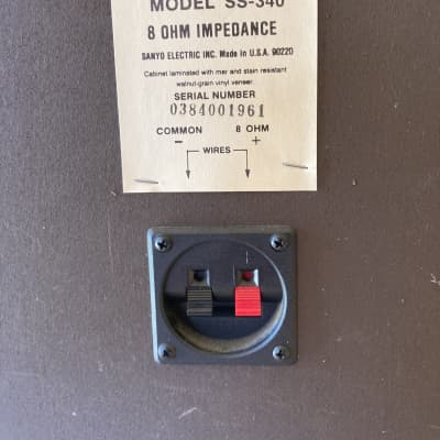 Vintage Pair of Sanyo SS-340 Speakers Walnut Sound Great | Reverb