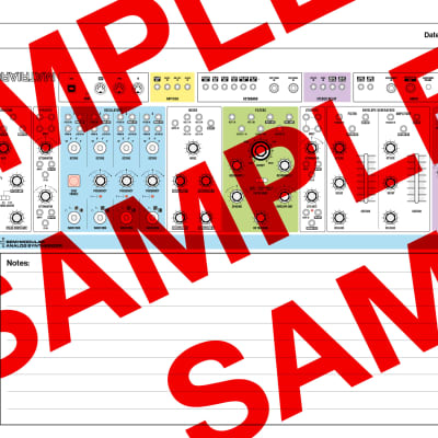 Moog Matriarch - Beautifully Illustrated Blank Patch Sheet | Reverb UK