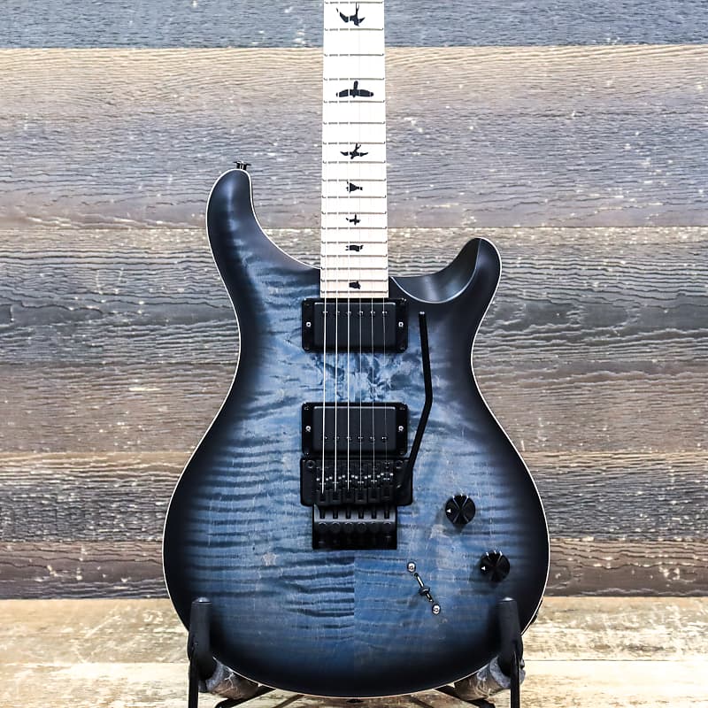PRS DW CE 24 "Floyd" Satin Black Hardware Faded Blue | Reverb