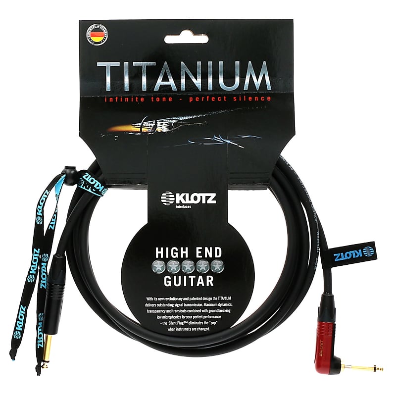 KLOTZ KLO-TI Titanium Instrument Cable, Straight/Angle 20 | Reverb