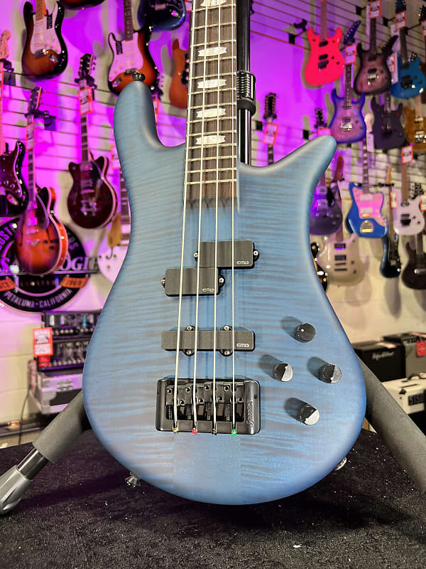 Spector Euro 4 LX Bass Guitar - Black & Blue *FREE PLEK WITH | Reverb