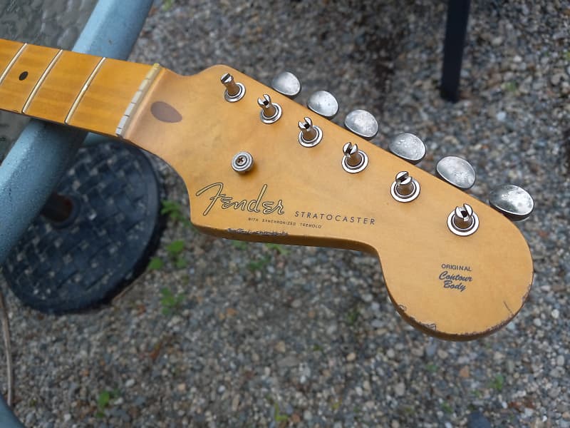 Genuine Fender Relic Strat neck aged Nitro 57 Stratocaster Mr | Reverb