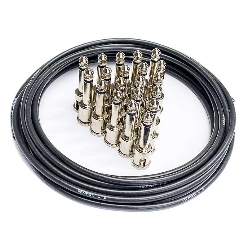 George L's Black Mega-Pack Pedalboard Effects Cable Kit 15' | Reverb