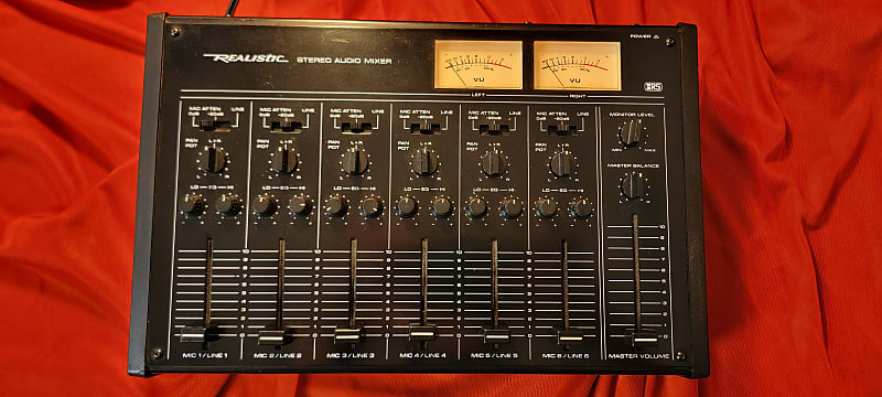 REALISTIC STEREO AUDIO MIXER Model 32-1210 - Black | Reverb