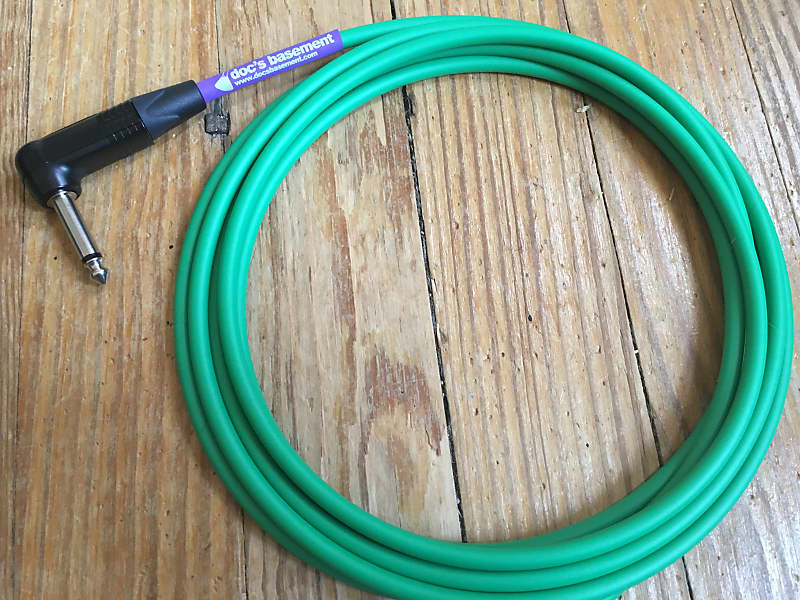 Doc's Basement Studio Instrument Cable 10' Green | Reverb