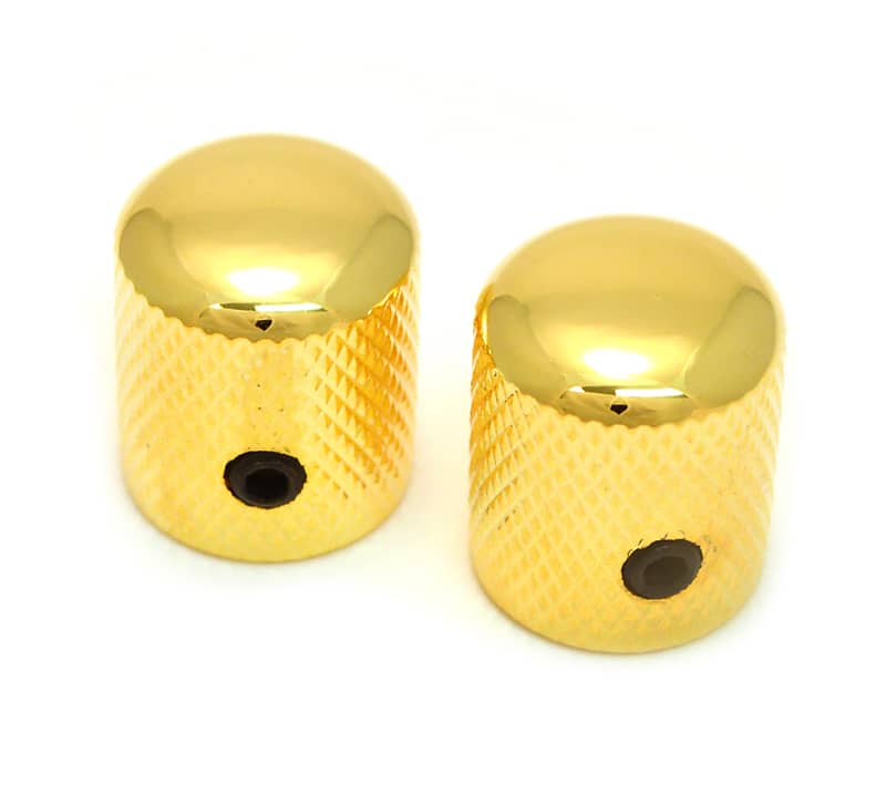 MK-TDM-G (2) Gold Tall Dome Knobs for Metric Split Shaft Pots | Reverb