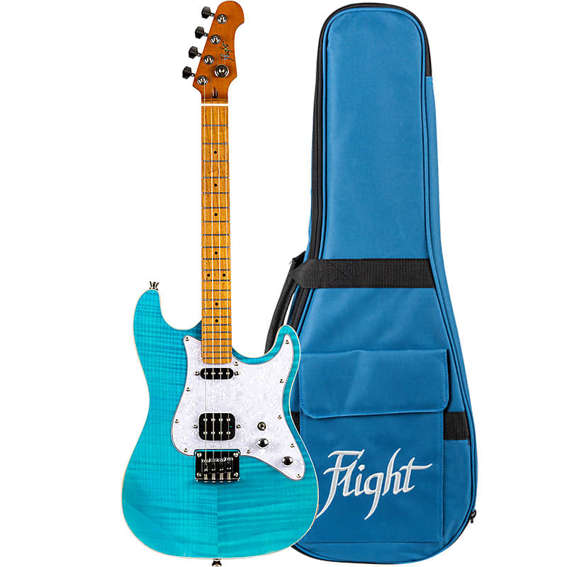 Flight Pathfinder Solid Body Transparent Blue Electric | Reverb