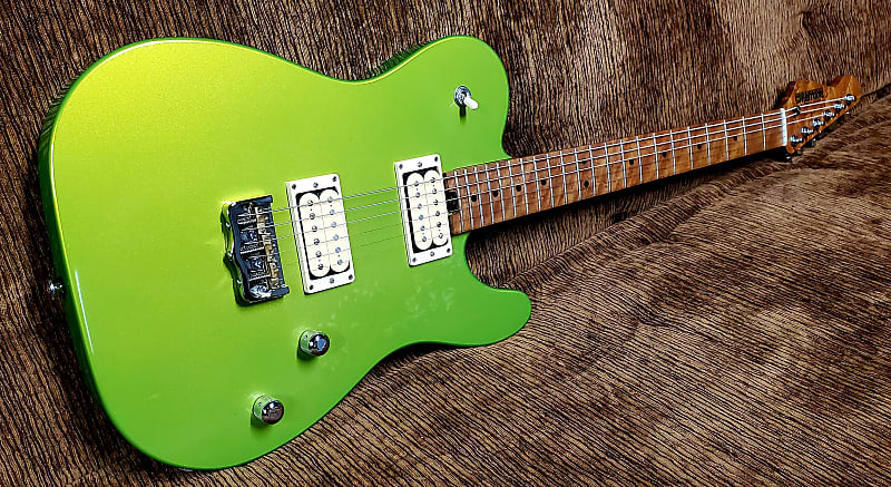 2022 Chubtone Hot Rodded Tele - Electric Lime Green - Tons of | Reverb