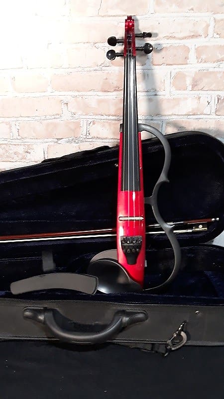 Yamaha SV-120RD Candy Apple Red Silent Electric Violin with | Reverb