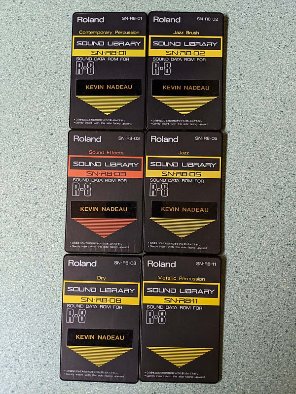 Roland R8 Sound Library Cards (6) | Reverb